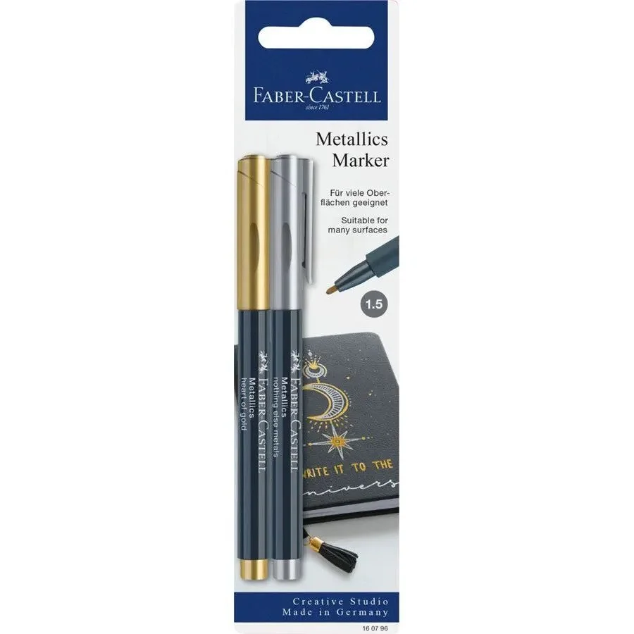 Faber-Castell, Metallics Marker 2 unidades - Compra barato aquí